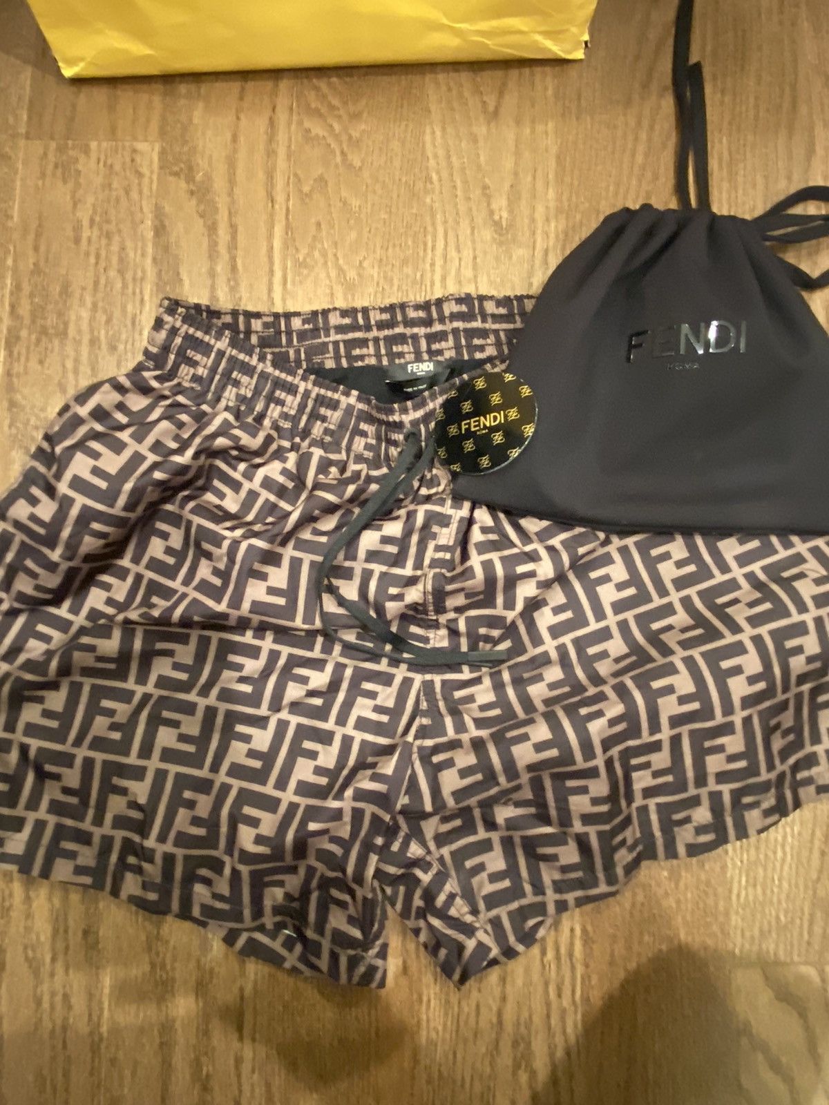 Fendi Fendi logo swim shorts | Grailed