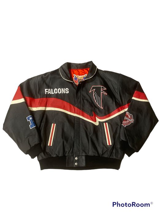 Jeff Hamilton Vintage Jeff Hamilton Atlanta Falcons Leather Jacket XL ...