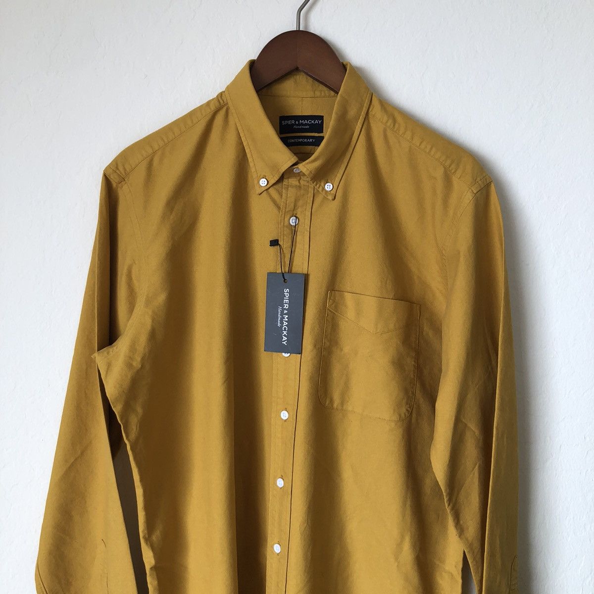 Spier And Mackay Mustard Oxford long sleeve shirt XL Spier & Mackay ...