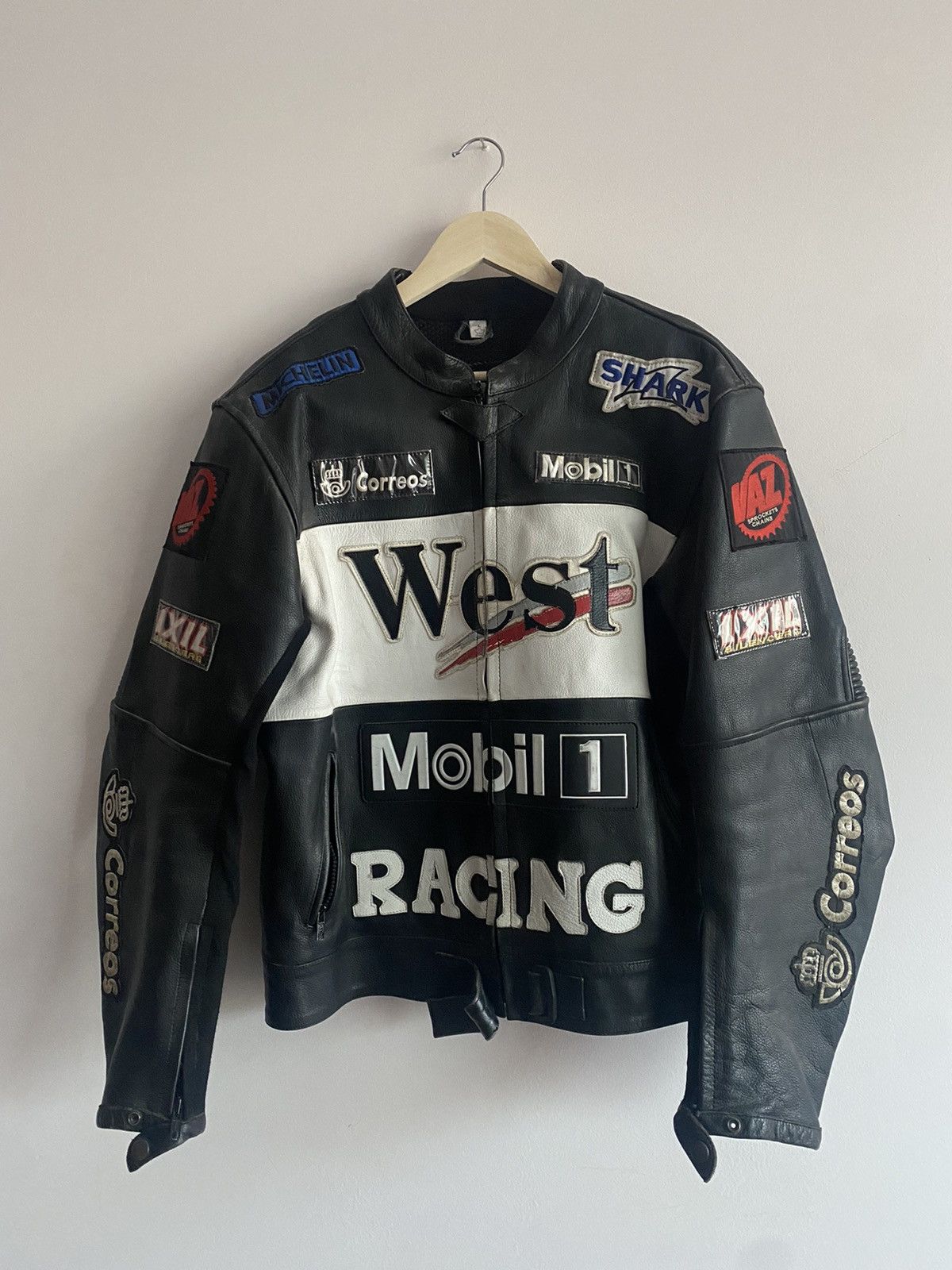 Racing × Vintage West Racing Leather Jacket 90s | Grailed