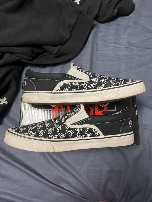Streetwear Juice WRLD “No Vanity 999” slip-on sneakers | Grailed