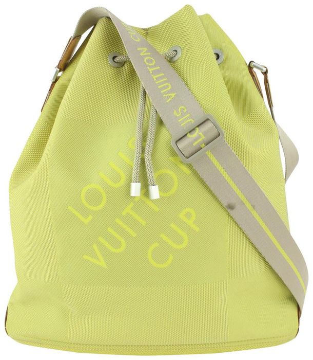Louis Vuitton Louis Vuitton Lime Green Damier Geant Volunteer ...