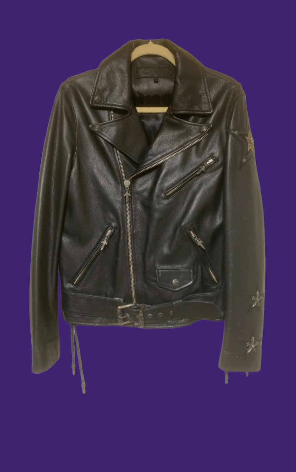 Vintage vintage chrome hearts leather jacket | Grailed
