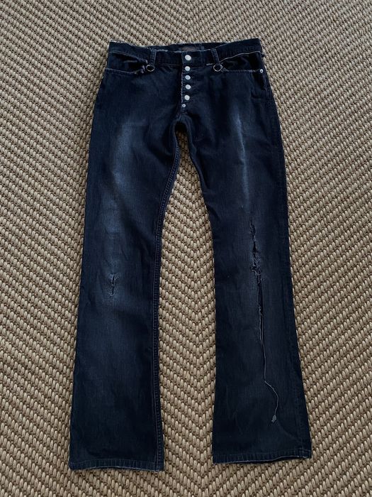 Undercover SS03 'Scab' Distressed Corduroy Flare Jeans | Grailed