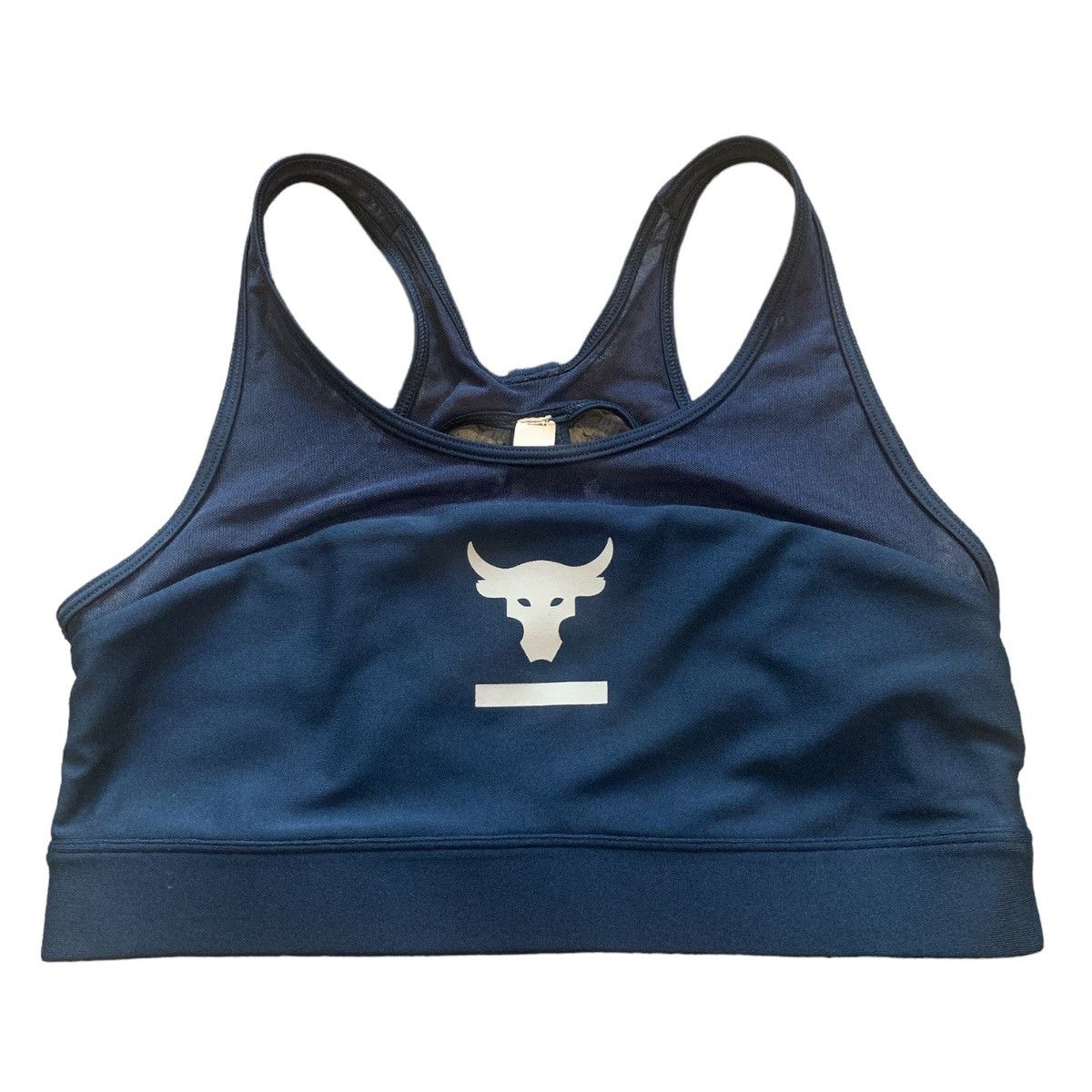 Under Armour Under Armour Project Rock Navy Blue Sports Bra MED | Grailed