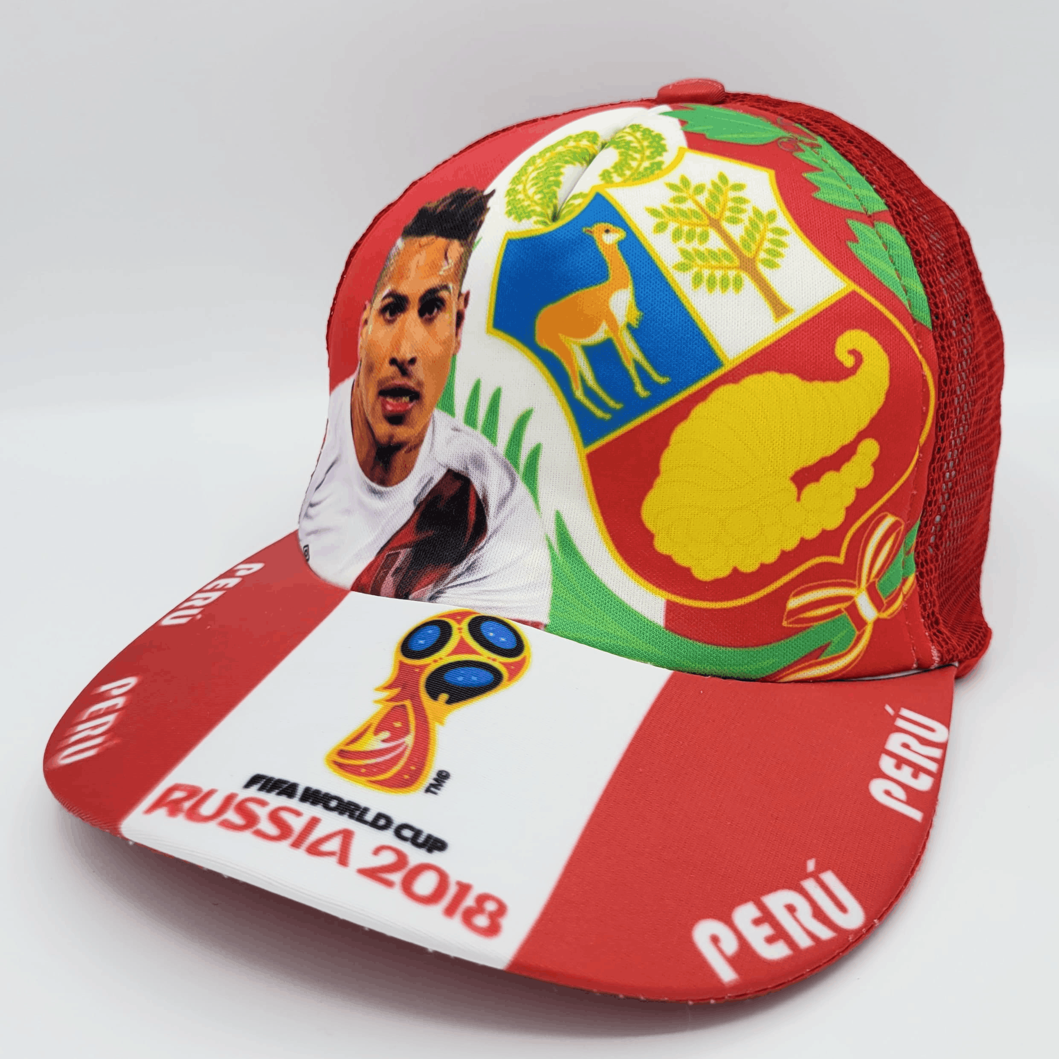 Snap Back Peru Paolo Guerrero World Cup Soccer Trucker Snapback Hat ...