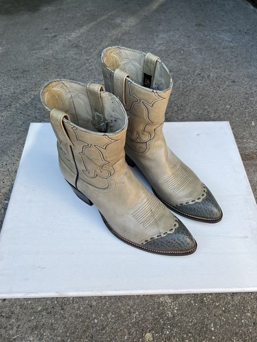 Dan Post Western Boot Rare Vintage Cut Off Antelope Toe Cowboy Boots ...