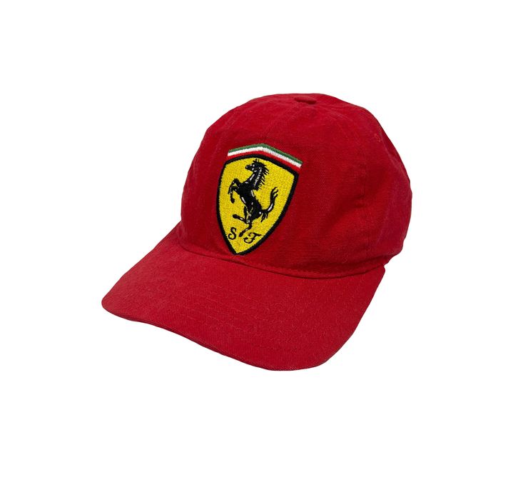 Ferrari Vintage Ferrari Baseball Cap Hat Snapback Red F1 Schumacher ...