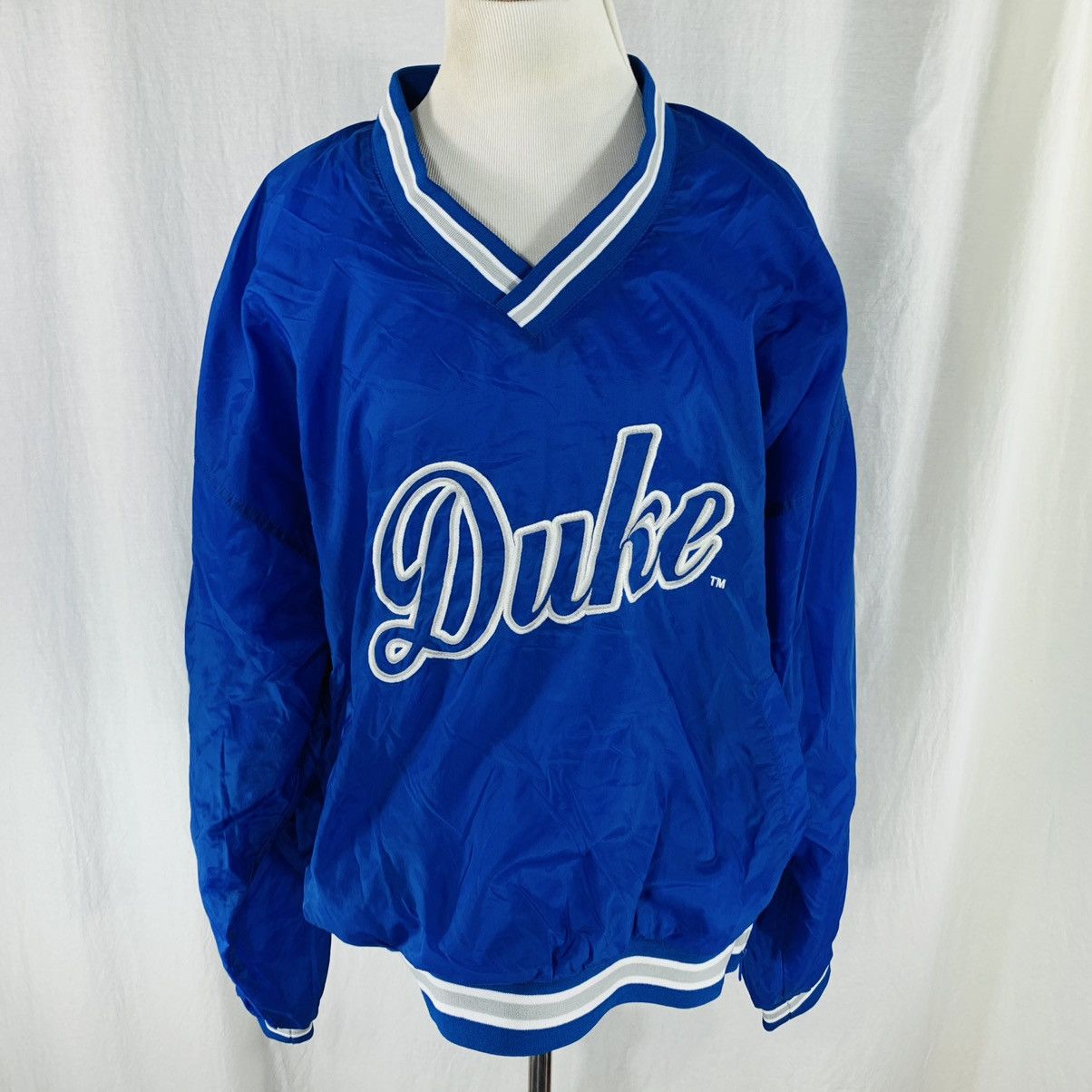 Vintage Vtg 90s Duke Blue Devils Basketball Nylon Stadium Jacket XL ...
