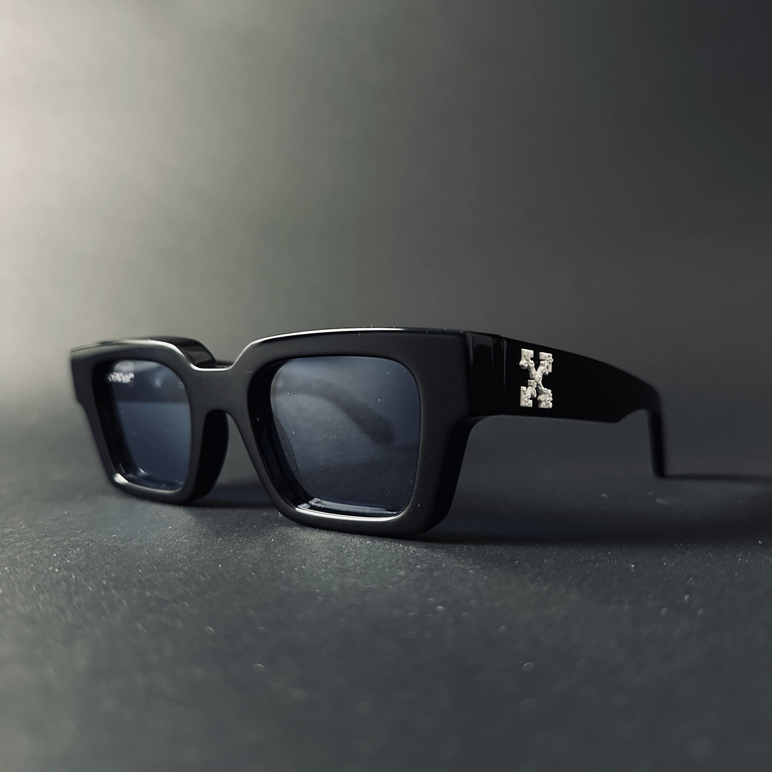 Off-White Virgil Square Frame Sunglasses Blue | Grailed
