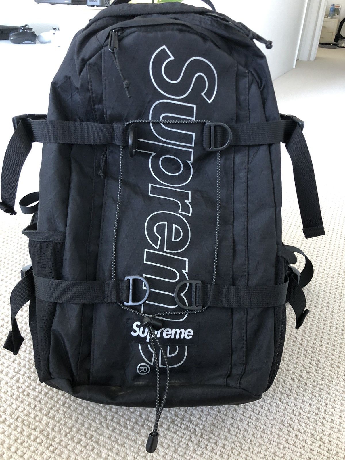 Supreme Supreme Black Backpack FW18 | Grailed