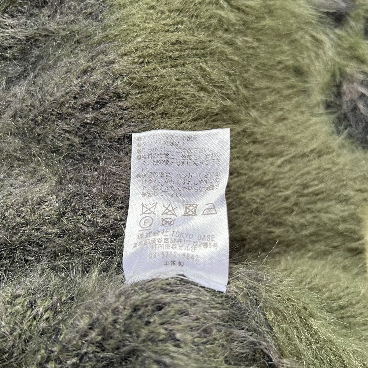 Number (N)ine Number Nine olive Leopard Fether Mohair knit cardigan ...