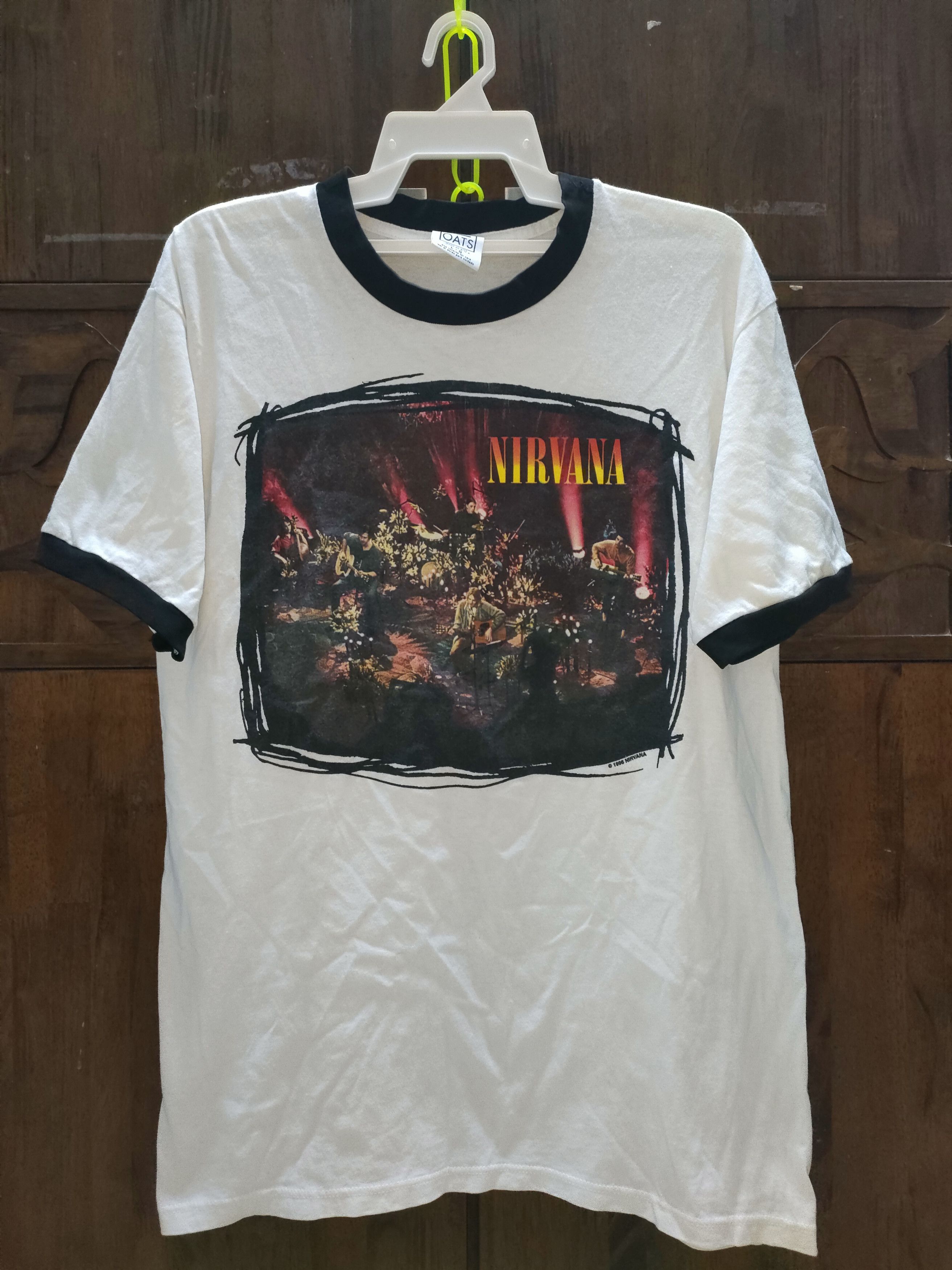 Vintage Very Rare Vintage Nirvana Unplugged Ringer Grunge Band Tee ...