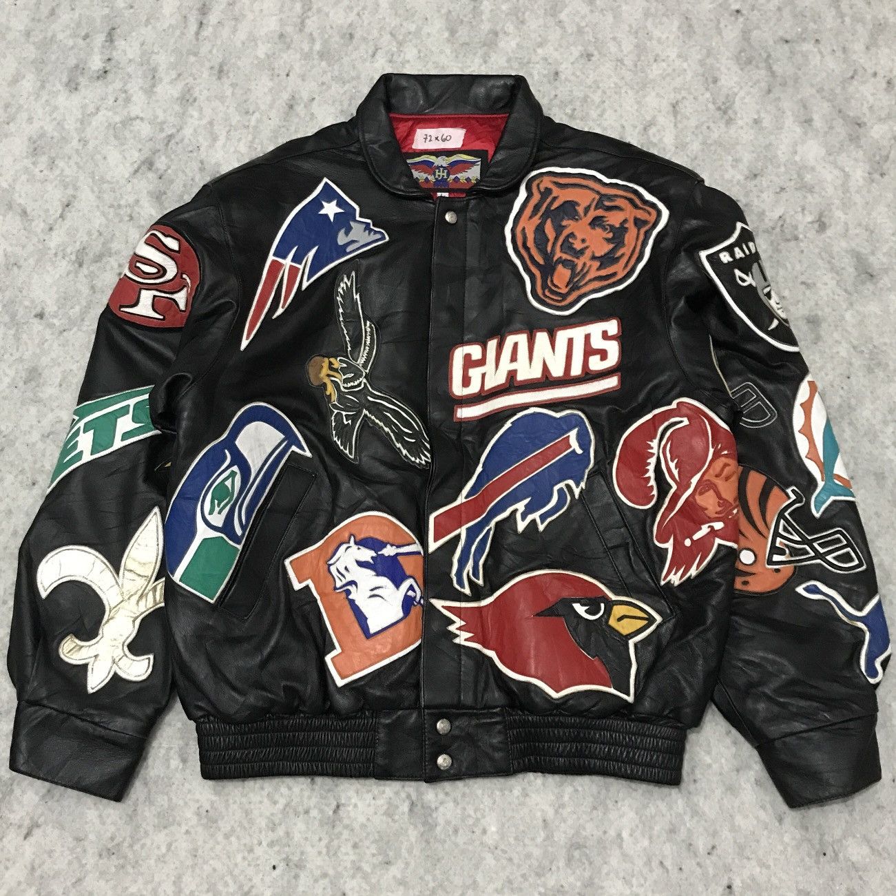 Jeff Hamilton Vintage Jeff Hamilton NFL Team Patches Jacket | Grailed