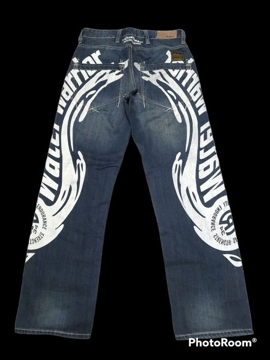 Japanese Brand Realbvoice painter wording jeans | Grailed