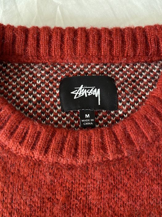 Stussy Stussy Heavy Brushed “8 ball” Mohair Knit Sweater | Grailed