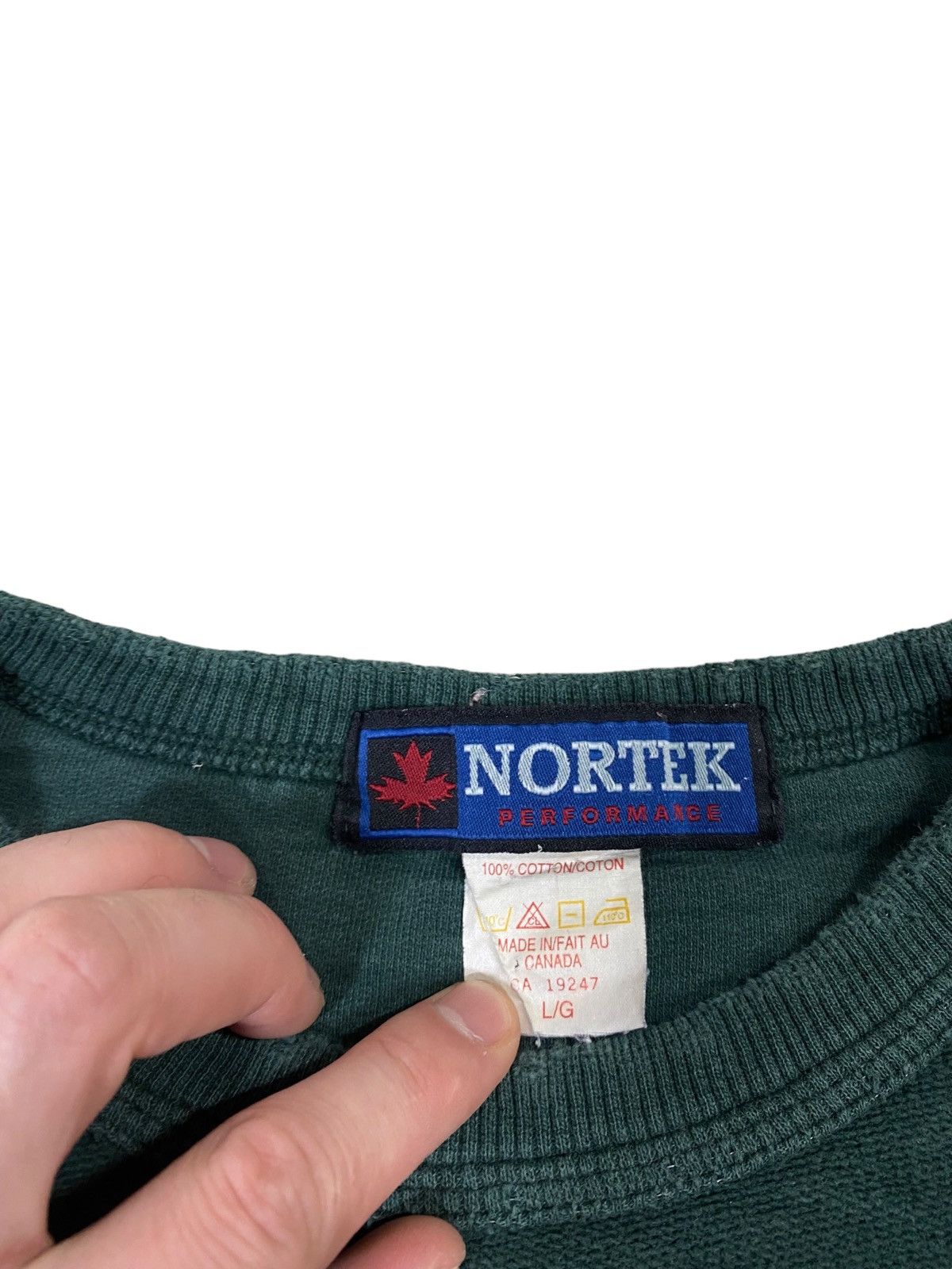 Vintage Vintage 1990s NorTek small logo inside out style crewneck | Grailed