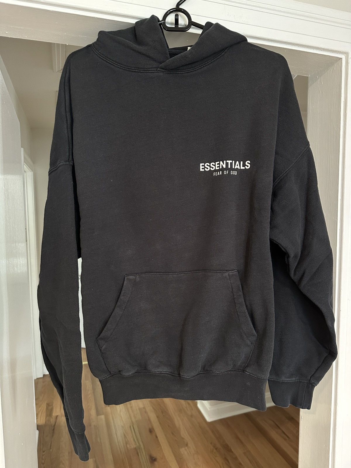 Essentials × Fear of God OG Essentials Logo Pullover Hoodie | Grailed