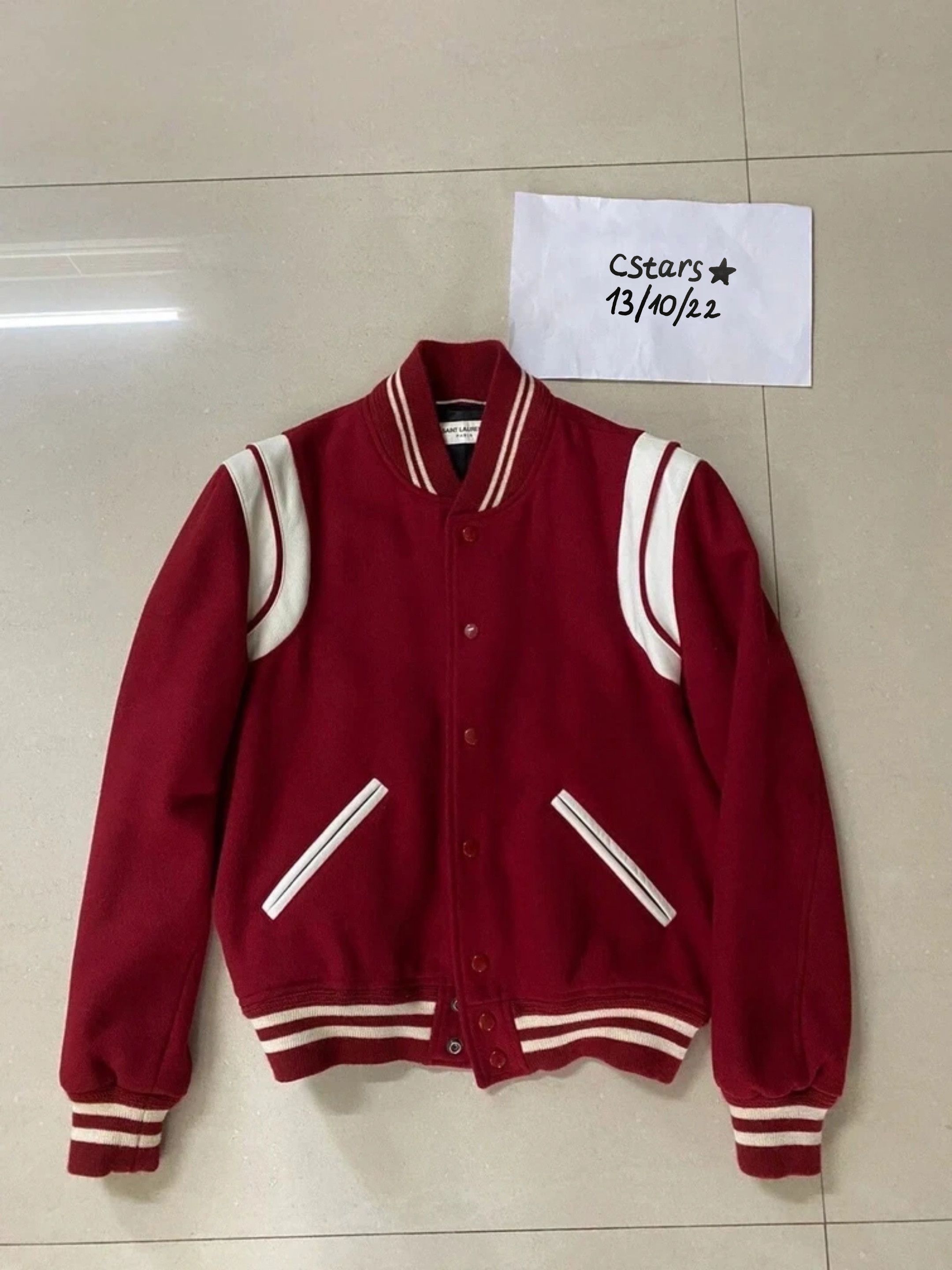 Saint Laurent Paris Saint Laurent Red Teddy Jacket | Grailed
