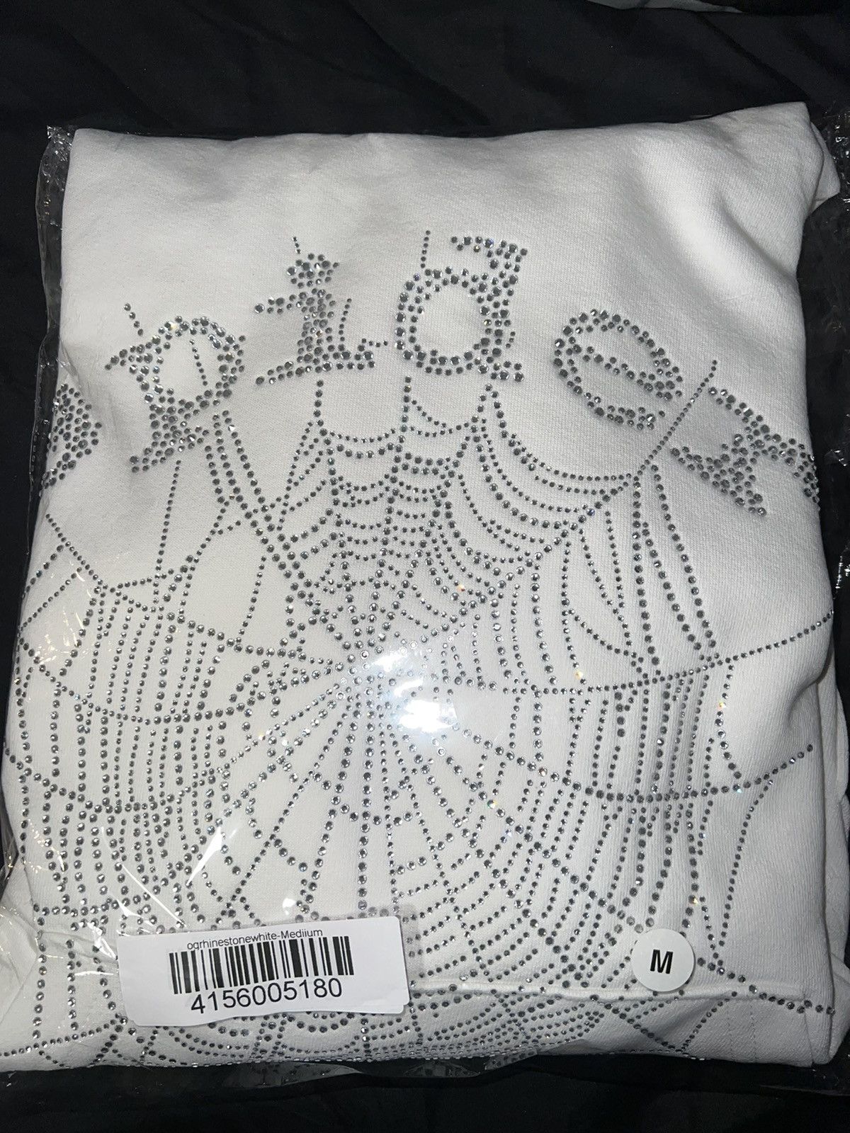 Spider Sp5der OG Rhinestone Logo Hoodie | Grailed