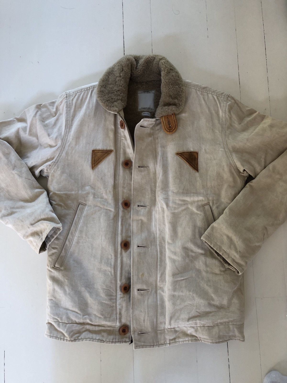 Visvim Visvim Deckhand Lt. Mud Shearling | Grailed