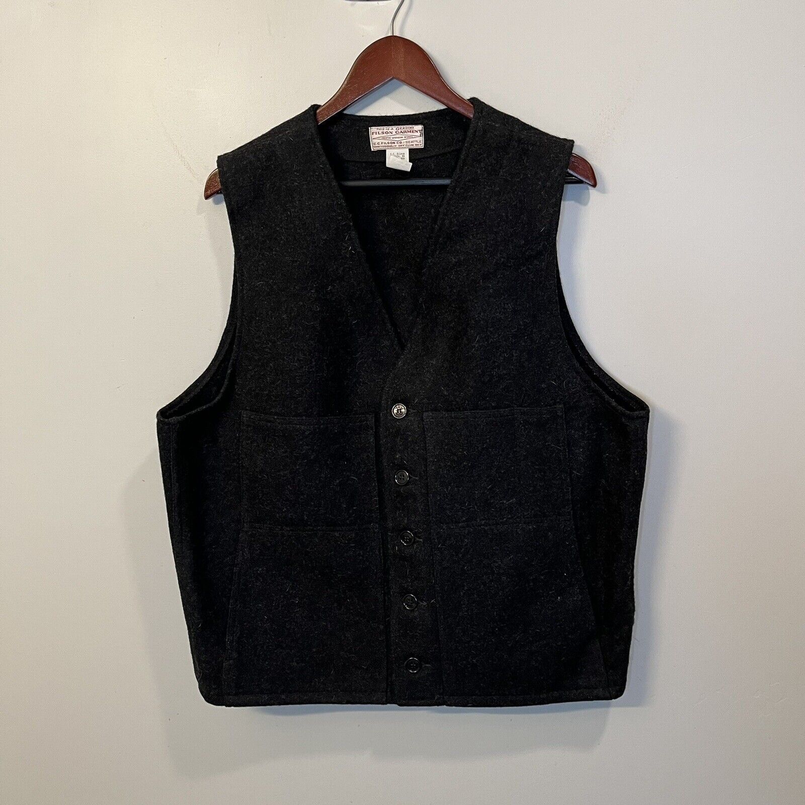 Filson × Made In Usa × Vintage Vintage Genuine Filson Garment Vest 100% ...