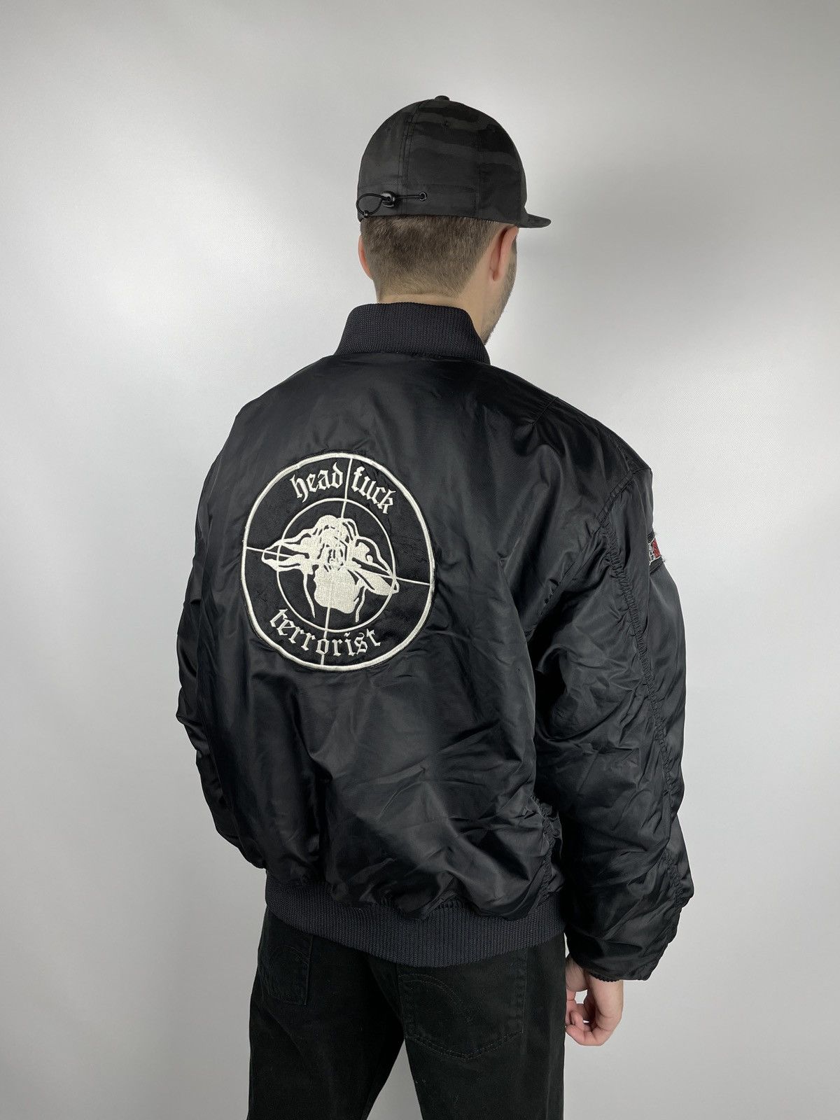 Band Tees × Bomber Jacket × Terror Rare Vintage Head Fuck Terrorist ...