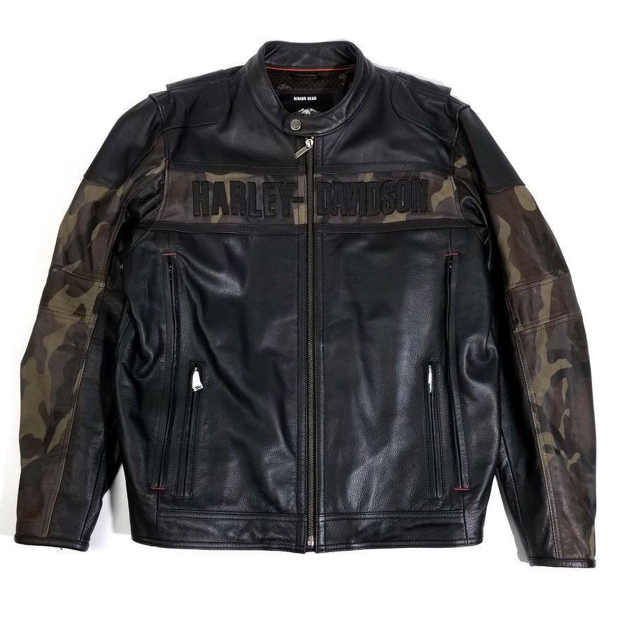 Harley Davidson Harley-Davidson Nightfall Camo Leather Jacket | Grailed