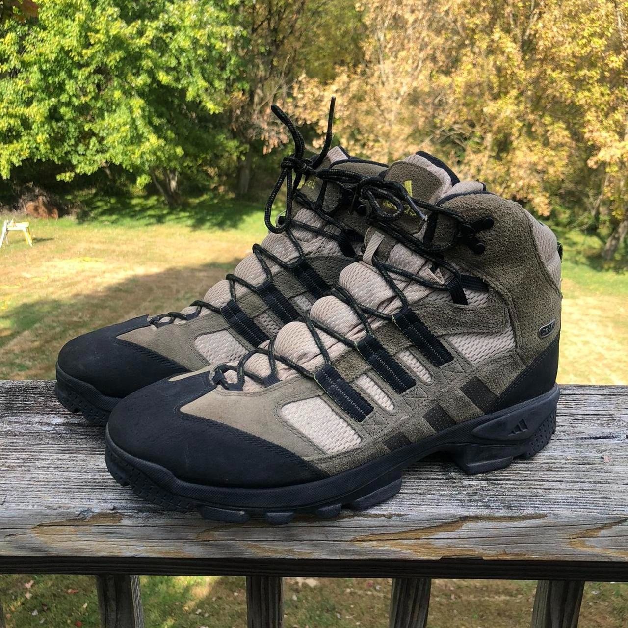 Adidas Adidas Tan and Black Geofit Hiking Boots Suede Leather | Grailed