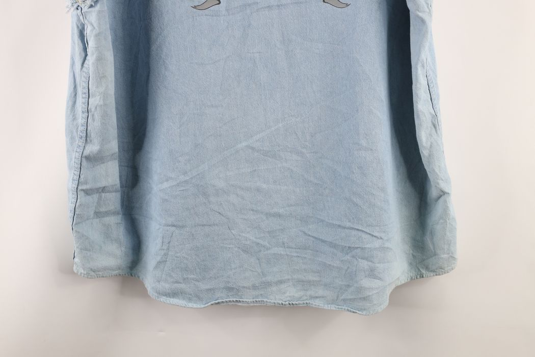 Vintage Vintage POW MIA Eagle Cut Off Denim Jean Button Shirt Blue ...