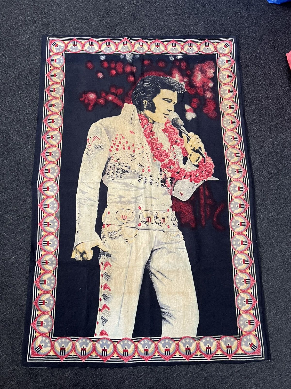 Vintage Vintage 80’s Elvis Presley Tapestry Cotton Wall | Grailed