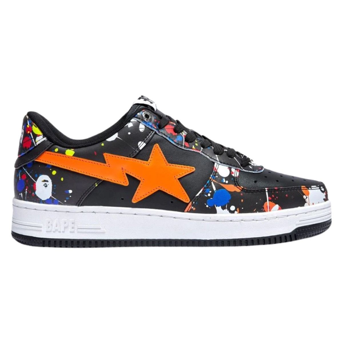 Bape A Bathing Ape Bapesta Paint Black | Grailed
