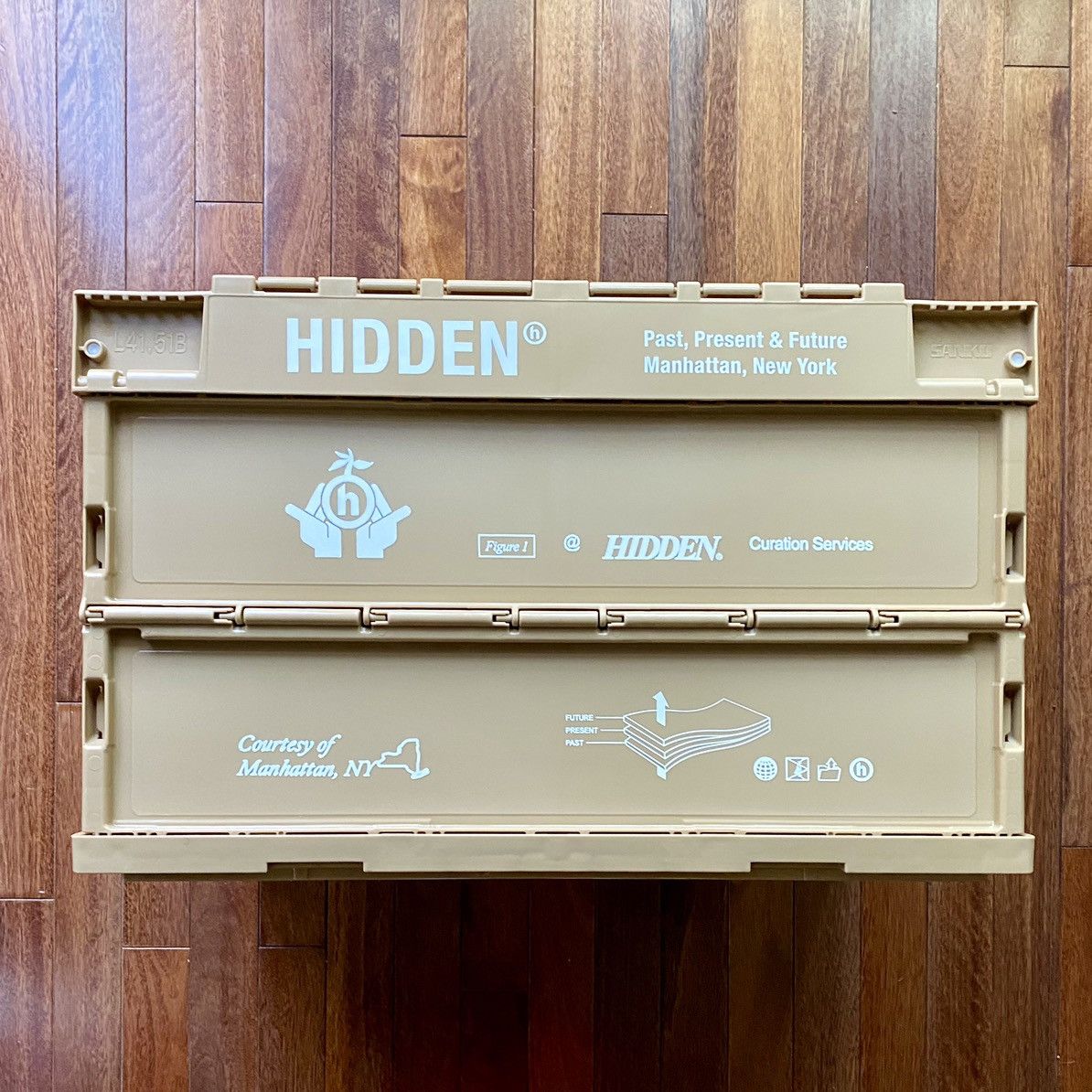 HIDDEN FULL SIZE Hidden Collapsable Stackable Crate Box - Tan | Grailed