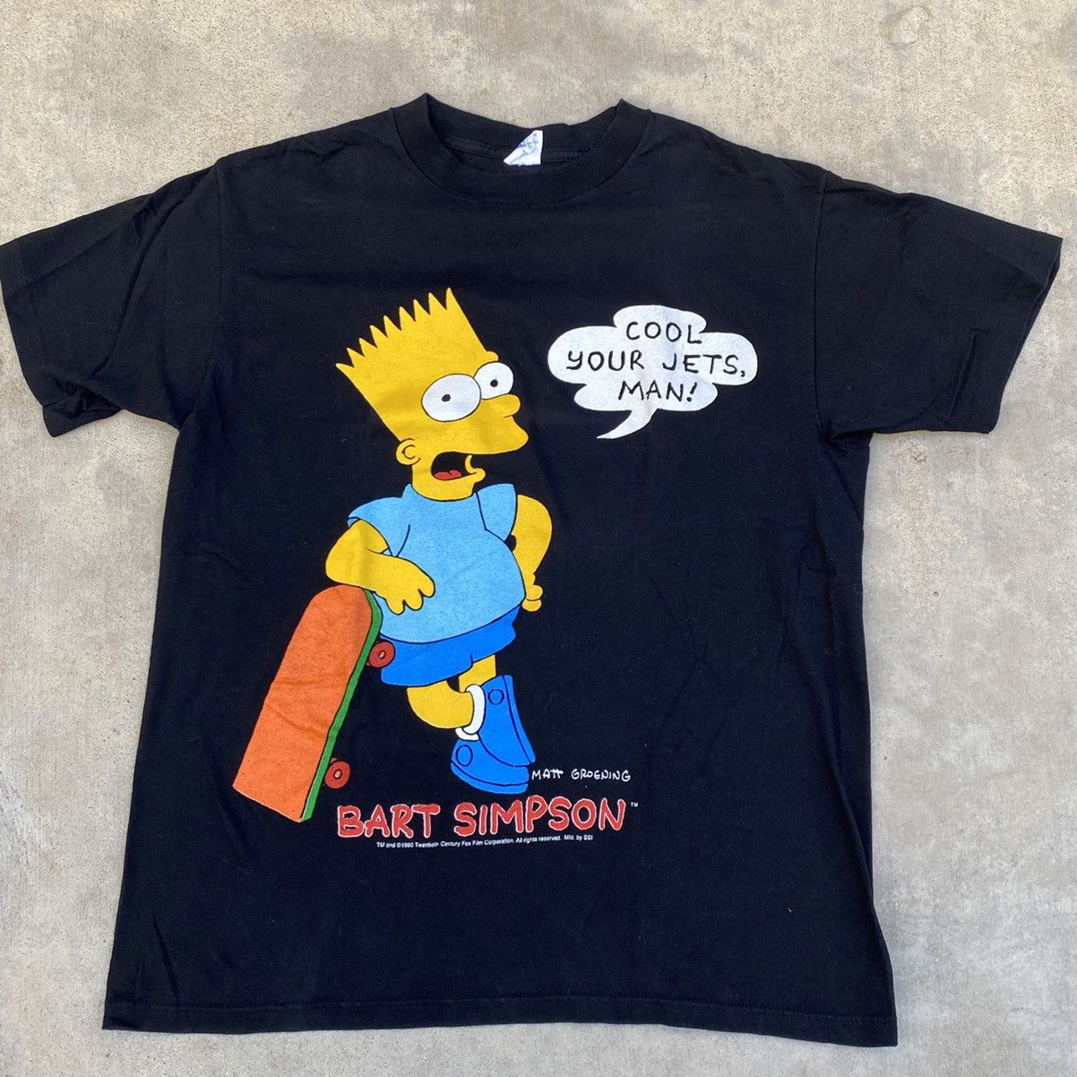 Fox Racing × The Simpsons × Vintage 1990 Vintage Bart Simpson tshirt ...