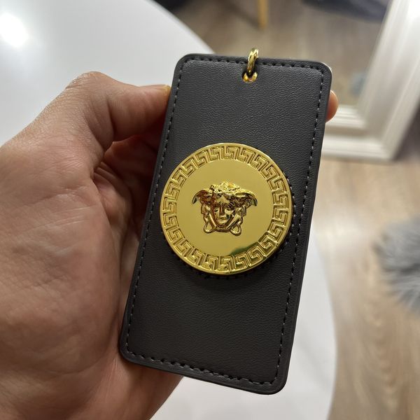 Versace Authentic Versace Medusa Leather Luggage Tag | Grailed