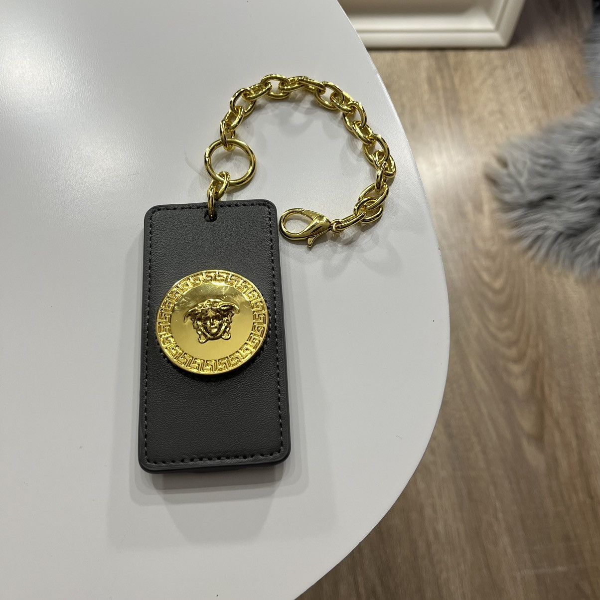 Versace Authentic Versace Medusa Leather Luggage Tag | Grailed