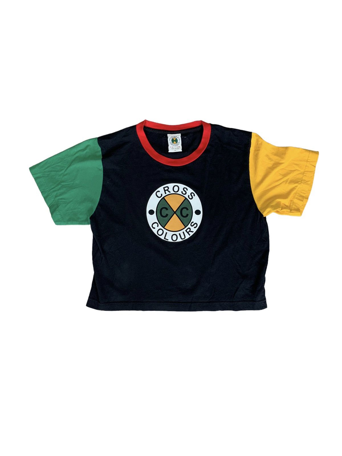Cross Colours Vintage cross colours cropped tee | Grailed