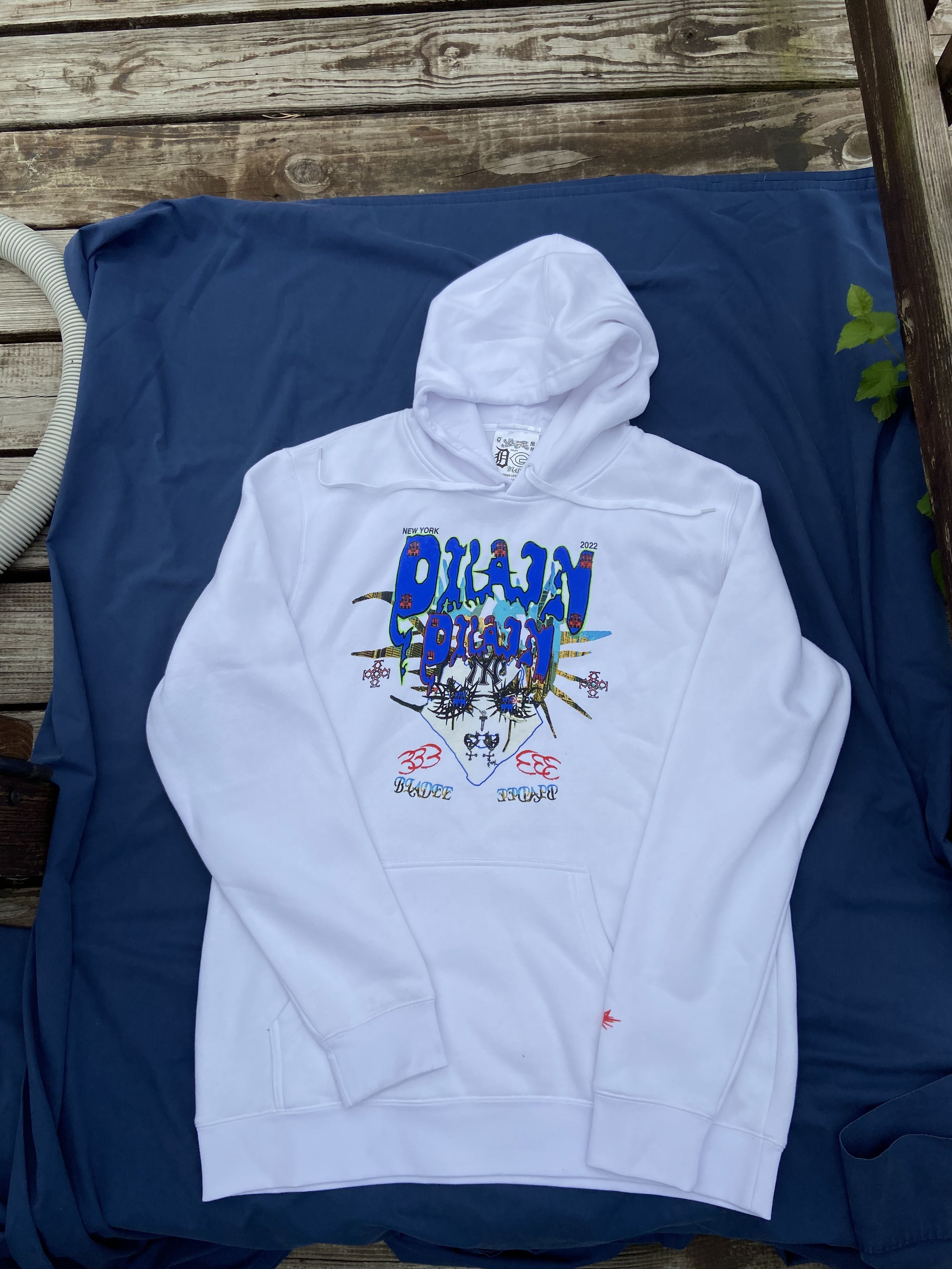 Drain Gang × Sad Boys Bladee Face Shield NYC Pop-Up hoodie | Grailed