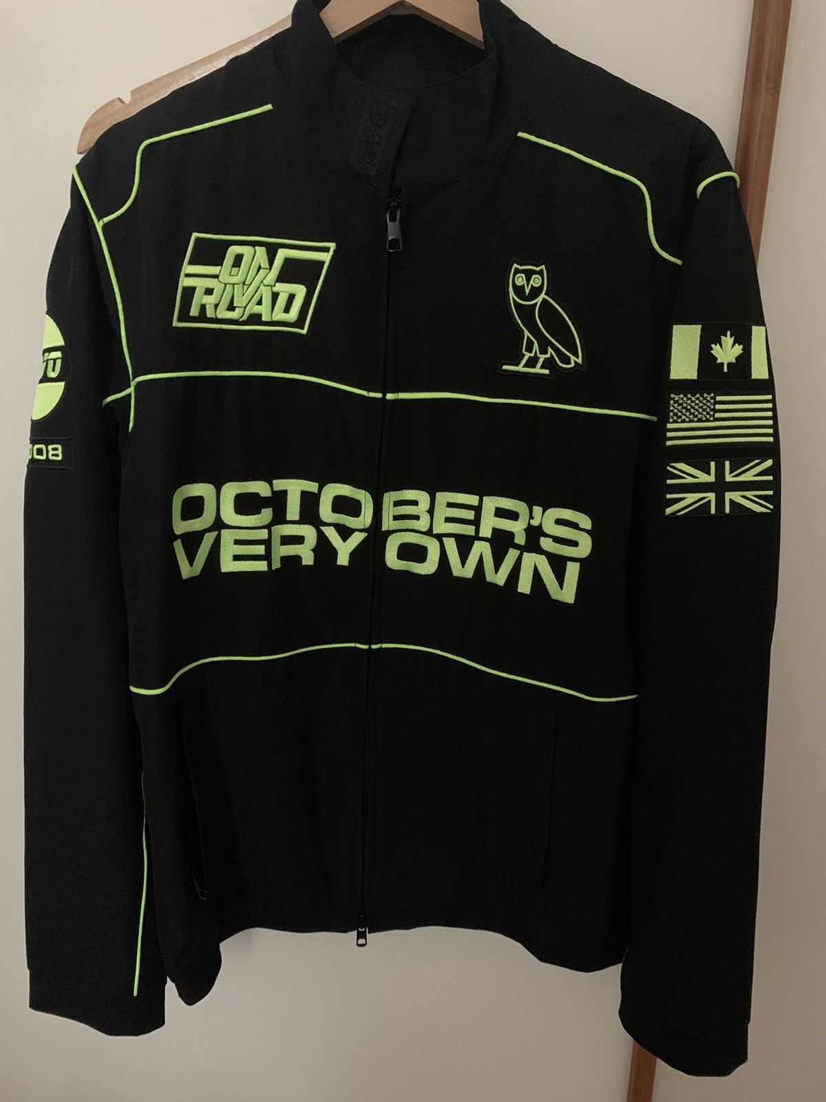 October's Very Own ovo nylon team race jacket black drake october’s ...