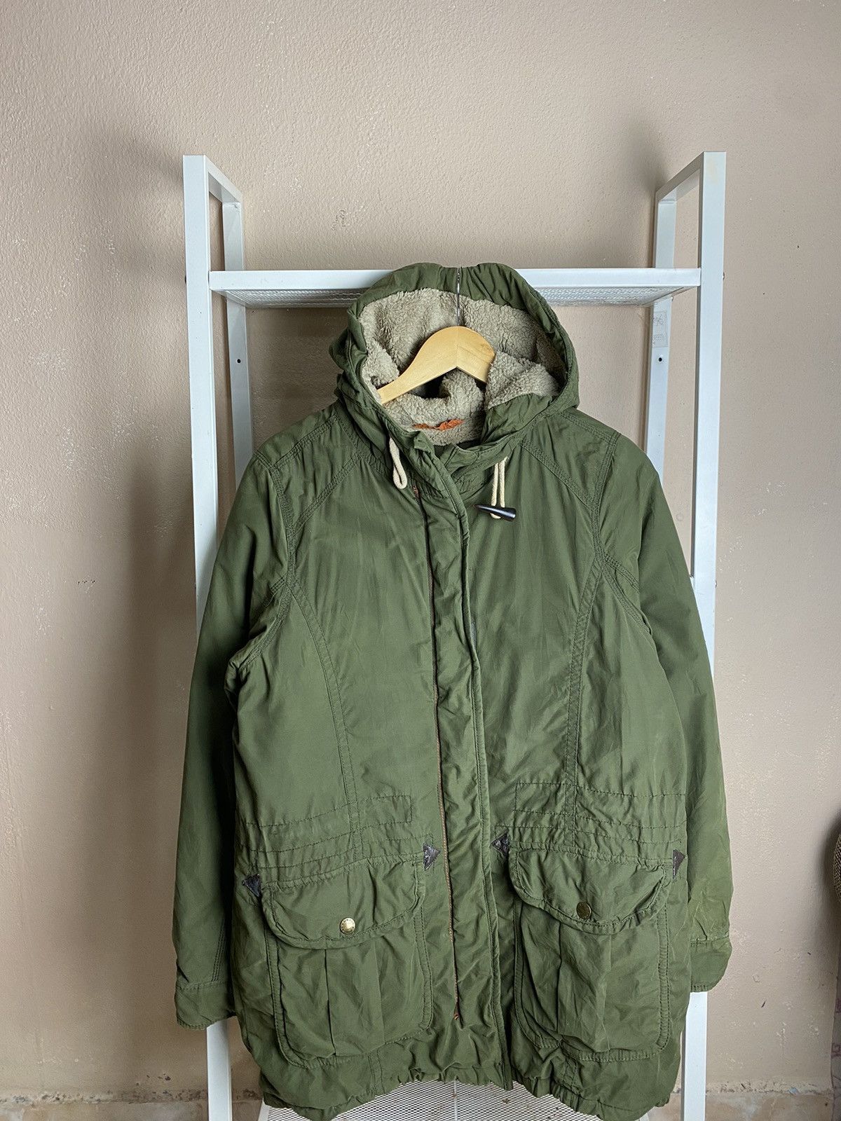 Streetwear × Vintage UA. Basic american casual brand parka jacket army ...