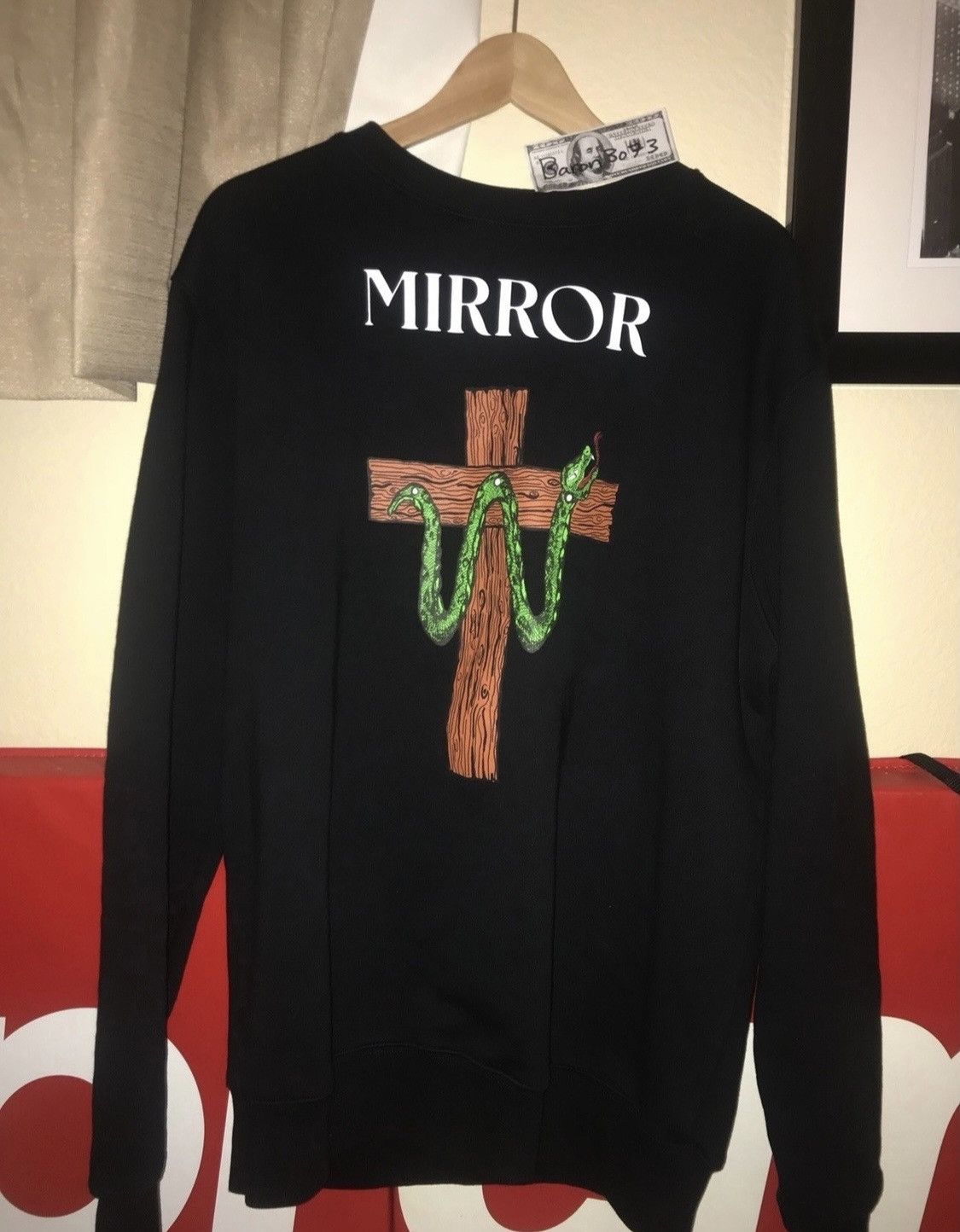 Off-White RARE Off White “Snake Mirror” crewneck/sweatshirt | Grailed