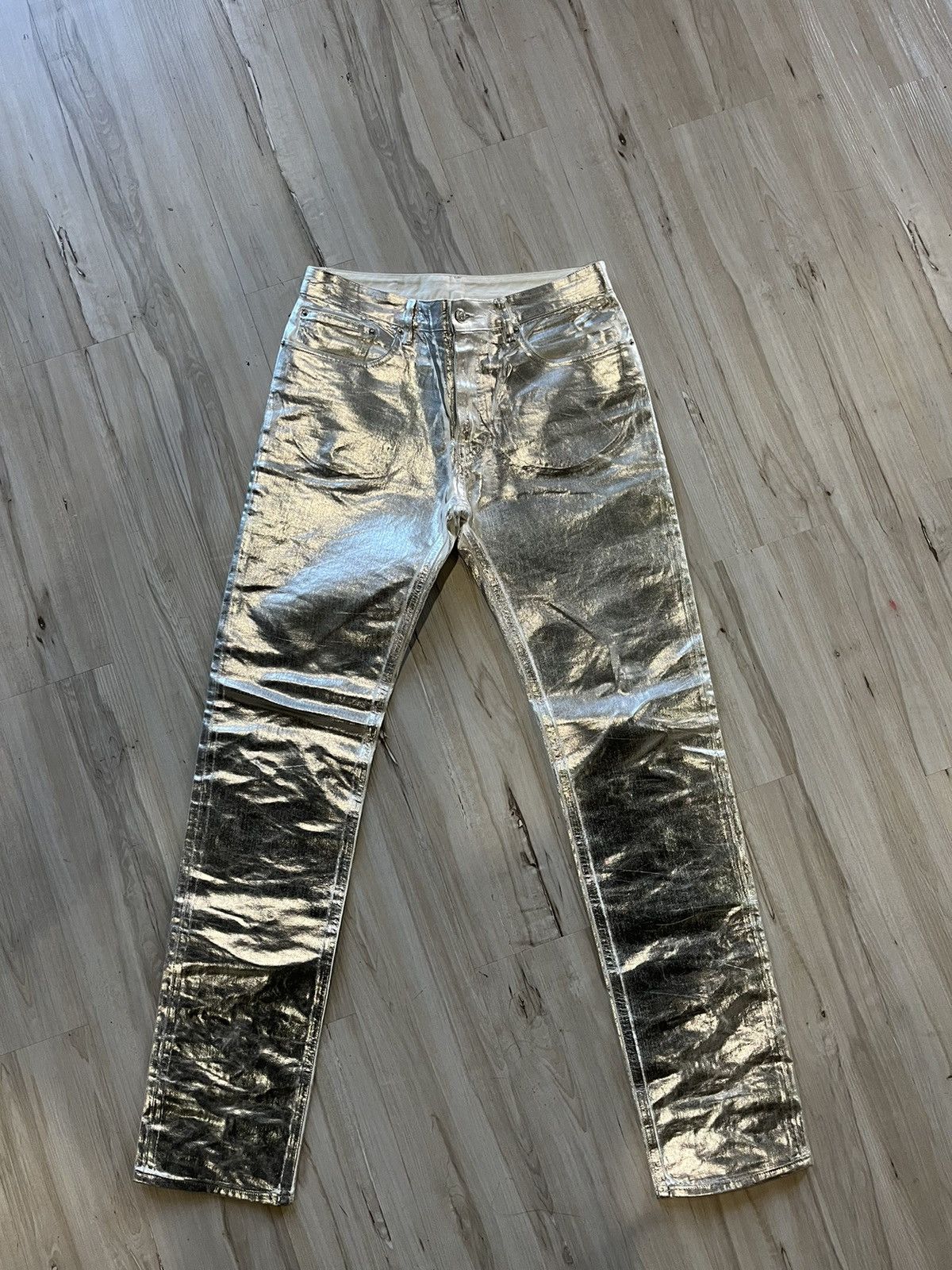 Maison Margiela Maison Margiela Silver Paint Denim | Grailed
