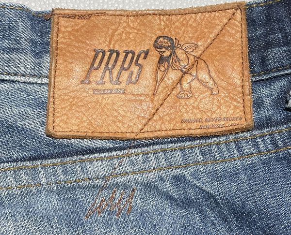 Prps Prps barracuda straight distressed button fly selvedge jeans | Grailed
