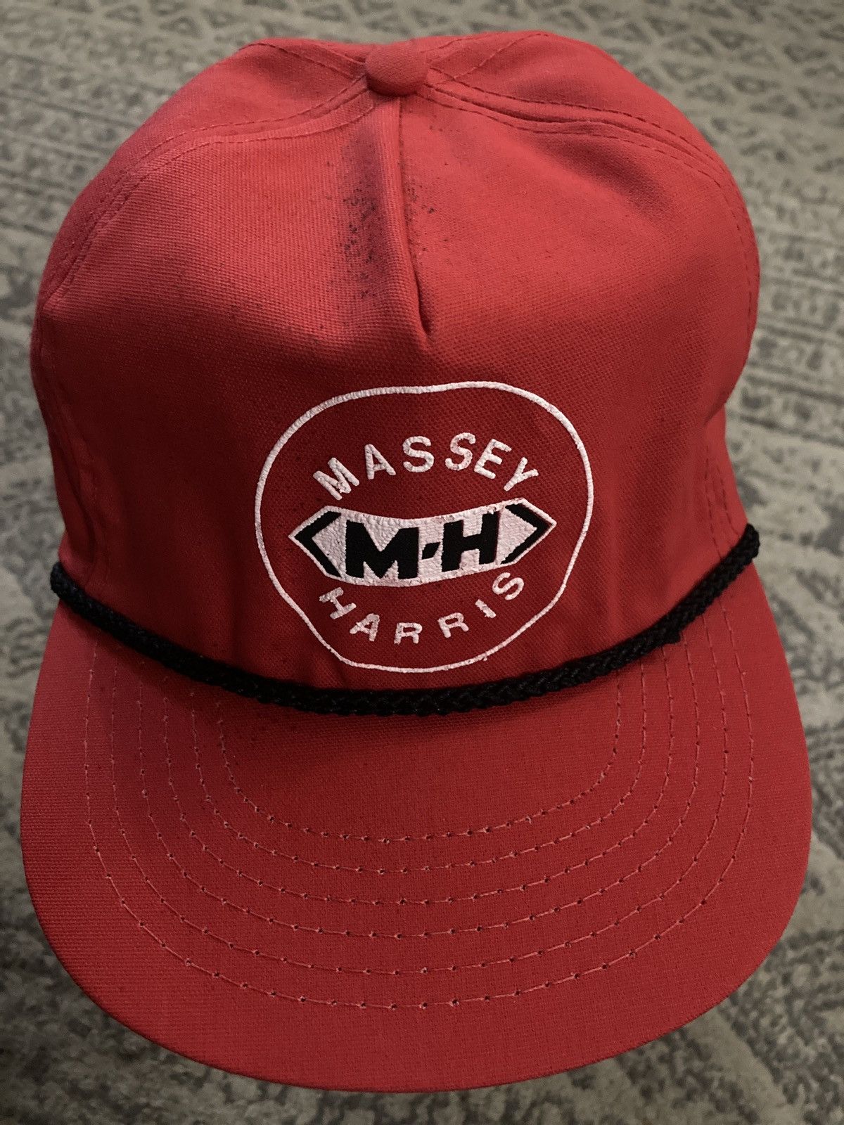 Snap Back Massey Harris Trucker Vintage Snapback Hat Cap Red Tractor 🚜 ...