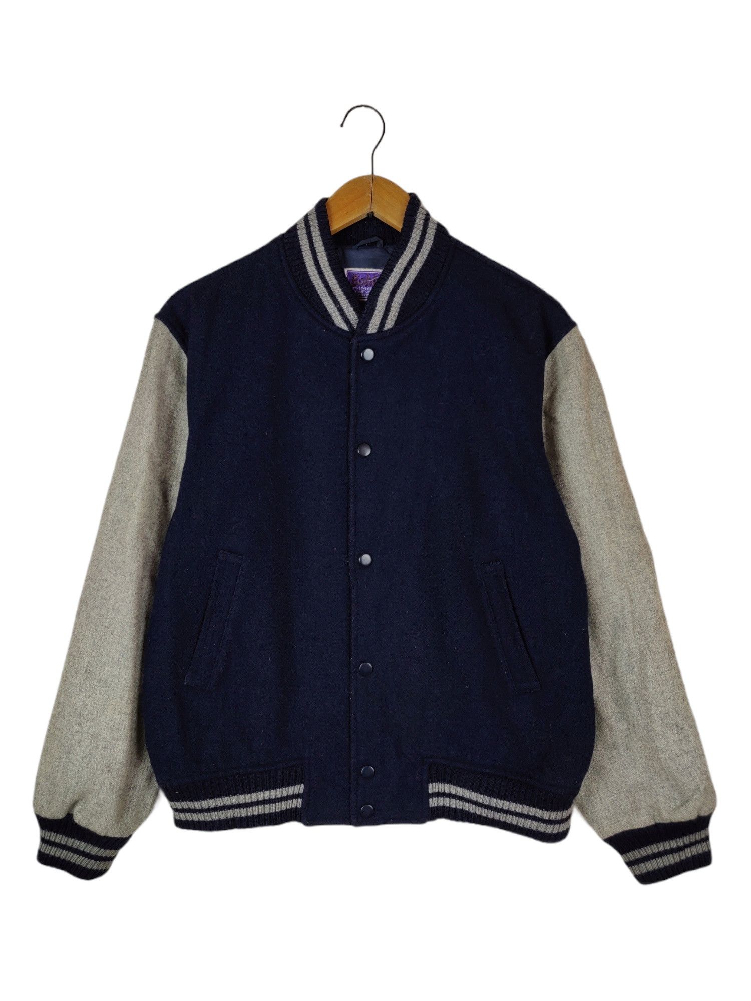 Varsity × Varsity Jacket × Vintage Vintage Bobbio Japan Plain Varsity ...