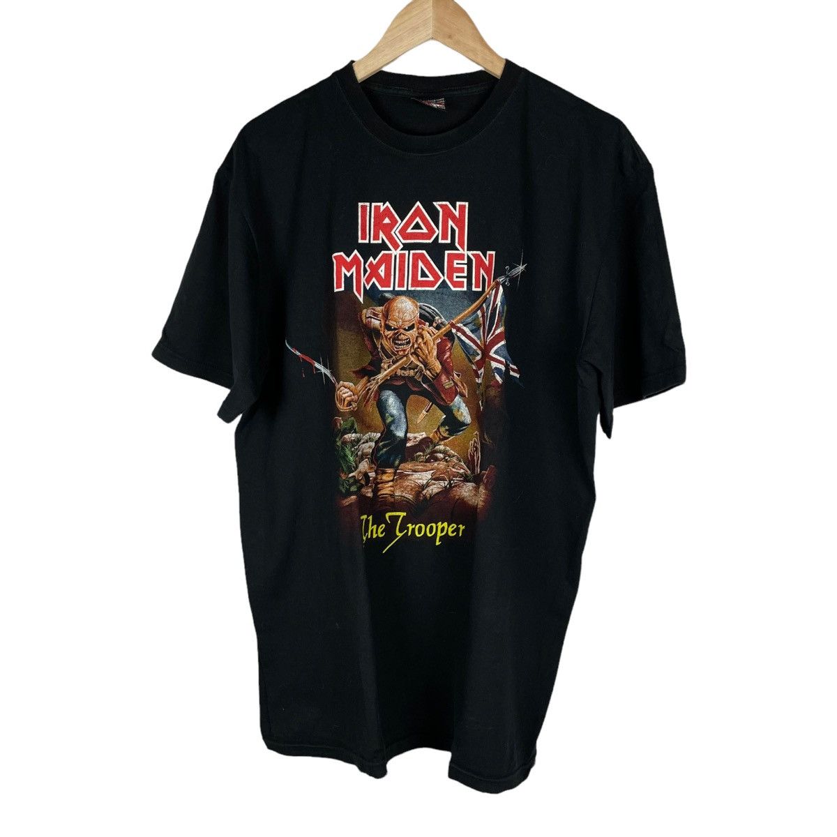 Band Tees × Iron Maiden × Vintage Vintage 90s Iron Maiden The Trooper ...
