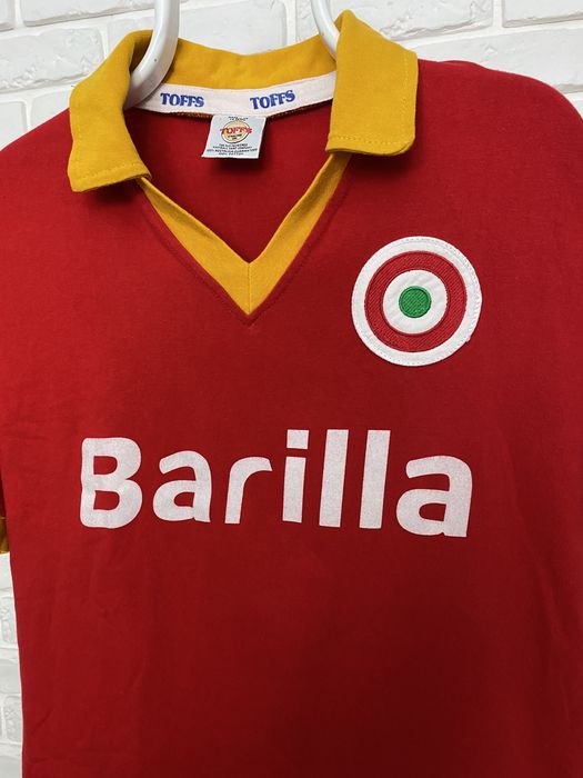 Vintage Retro AS ROMA TOFFS 80s 90s FOOTBALL SHIRT SOCCER BARILLA M ...