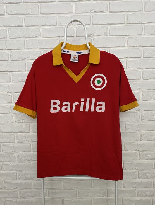 Vintage Retro AS ROMA TOFFS 80s 90s FOOTBALL SHIRT SOCCER BARILLA M ...
