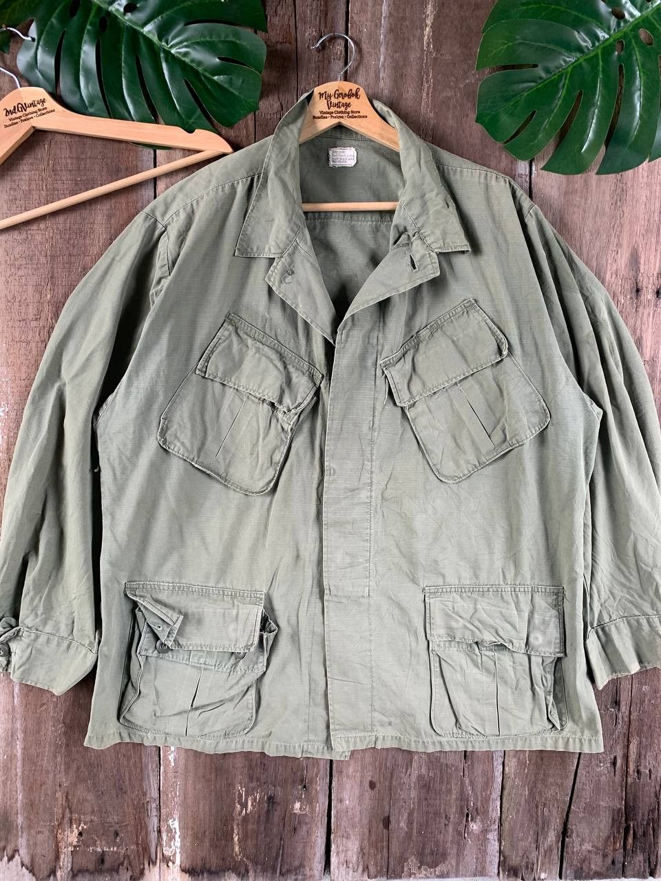 Made In Usa × Vintage RARE!! Jacket Multi Pocket GREEN ARMY | Grailed