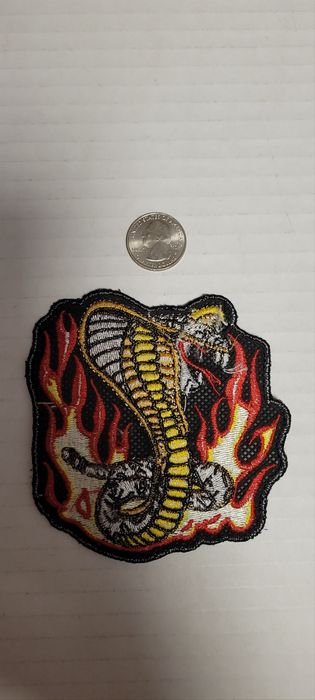 Other COBRA WITH FLAMES EMBROIDERED PATCH SNAKE BIKER EMBROIDERY | Grailed